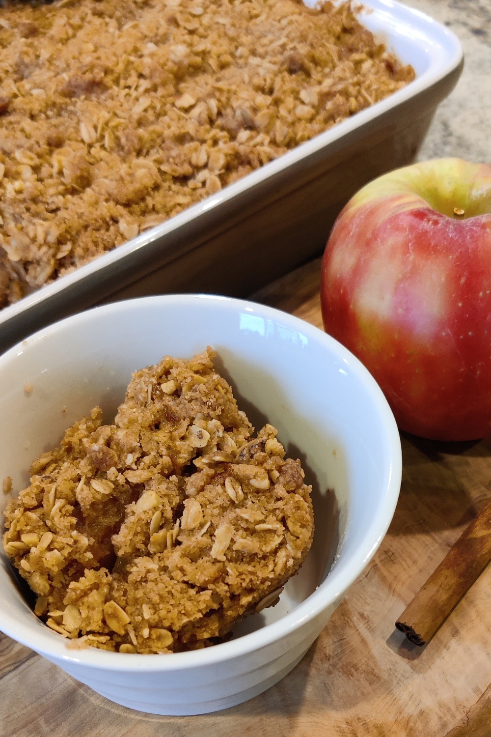 Apple Crisp Baked Oatmeal | Tine + Tumbler